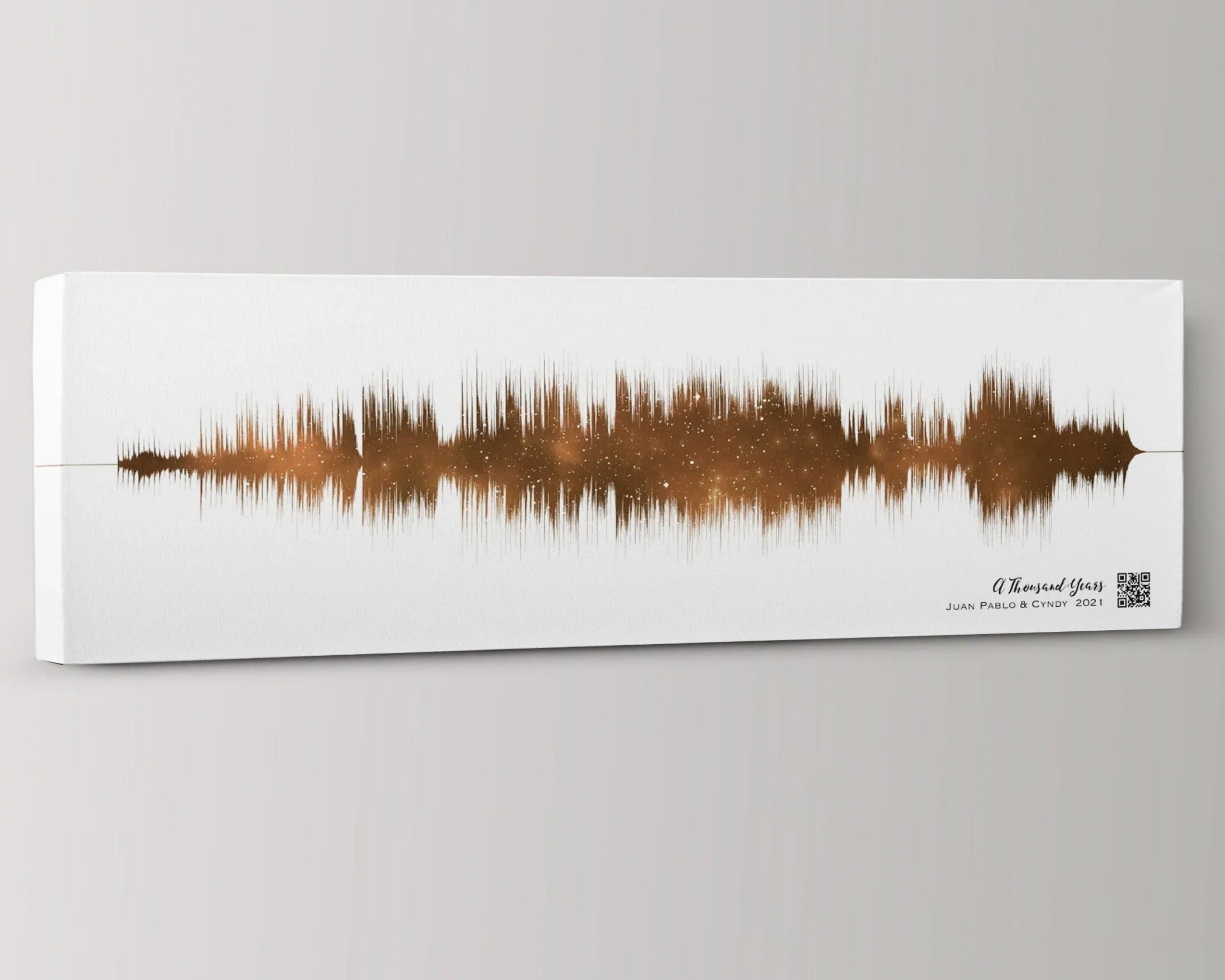 19th Anniversary Gift - Bronze Night Sky Sound Wave Art – Artsy Voiceprint