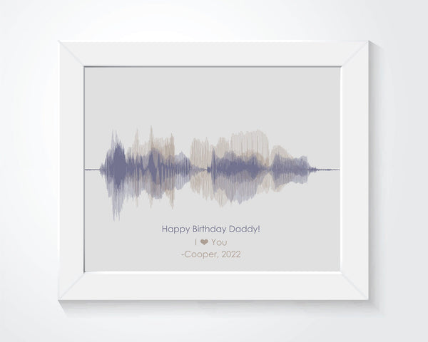 Birthday Gift for Dad - Personalized Voice Message | Soundwave Art