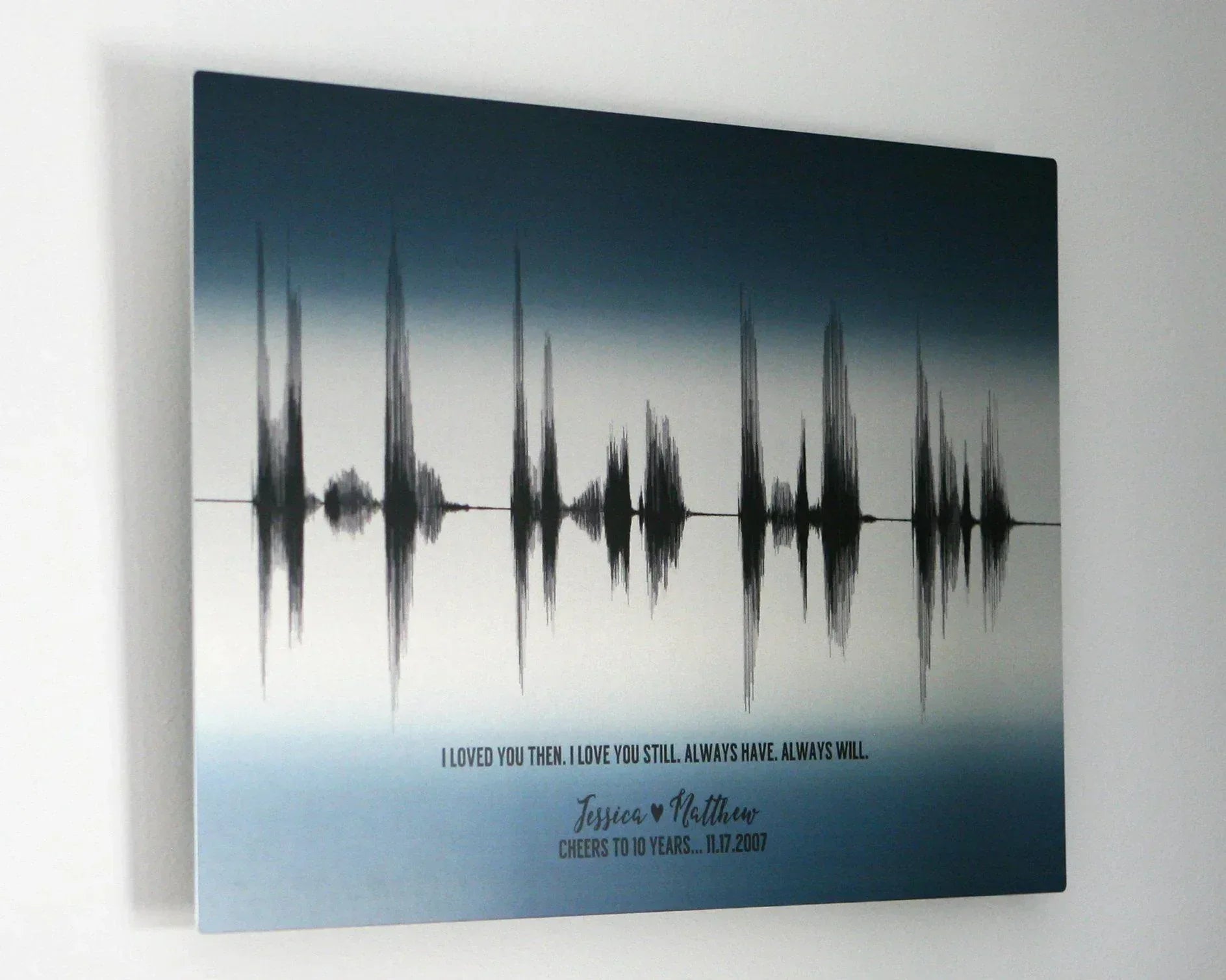 20 Year Anniversary Gift Steel Sound Wave Art – Artsy Voiceprint