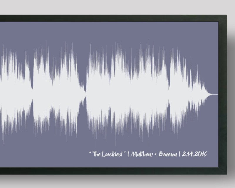 1st Year Anniversary Gift - Personalized Sound Wave Art - Artsy Voiceprint